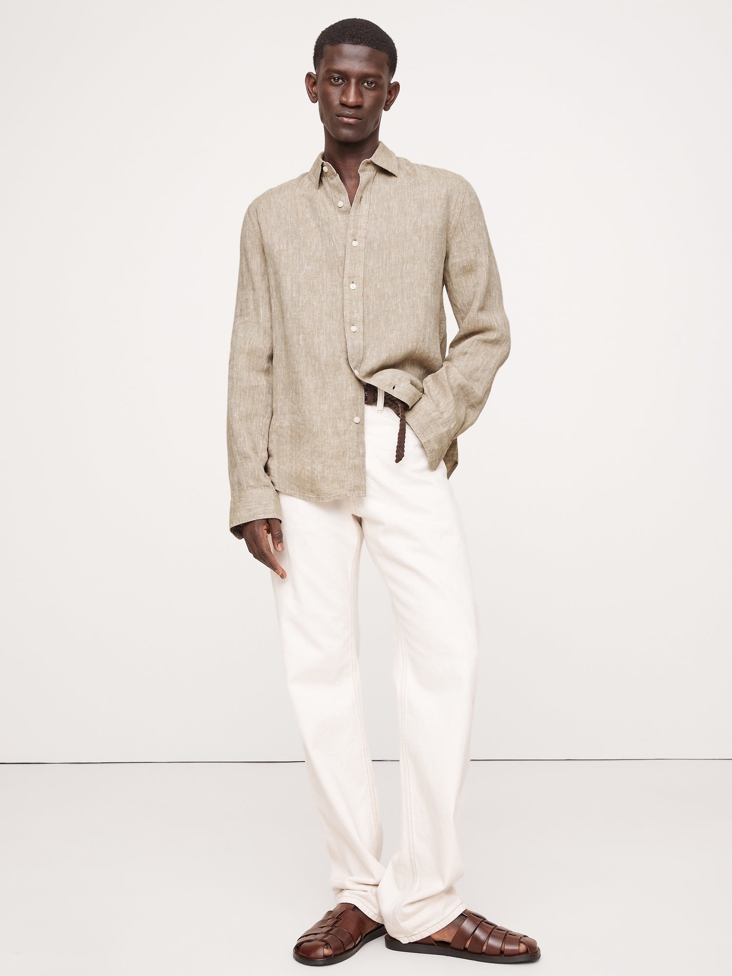 Standard-Fit Linen Shirt – BANANA REPUBLIC | Kuwait Official Store